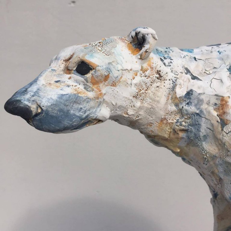 Polar bear on ice – Christine Cummings Ceramics